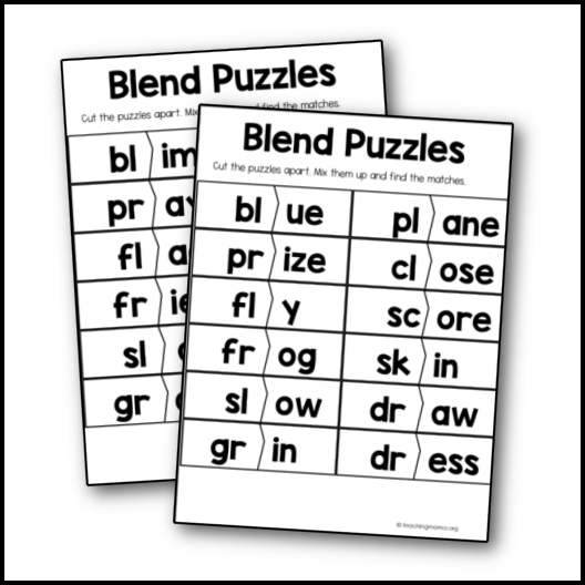 Blend Puzzles – Printables Club