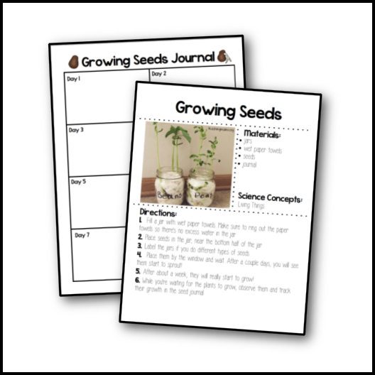 Growing Seeds Journal – Printables Club