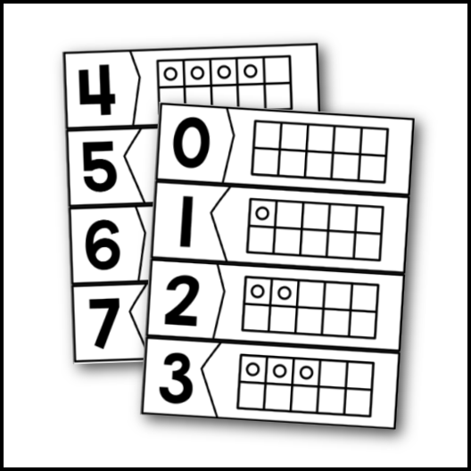 10 Frame Matching Puzzles – Printables Club