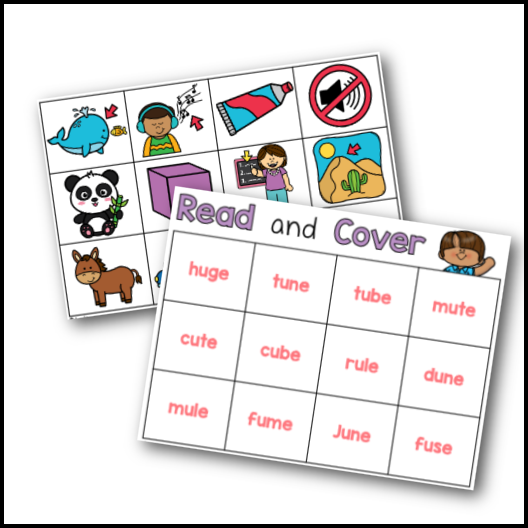 Read and Cover CVCE Words – Printables Club