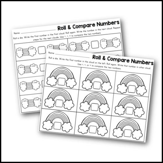 Greater Than Less Than Rainbows – Printables Club