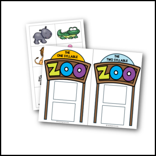 Syllable Zoo – Printables Club